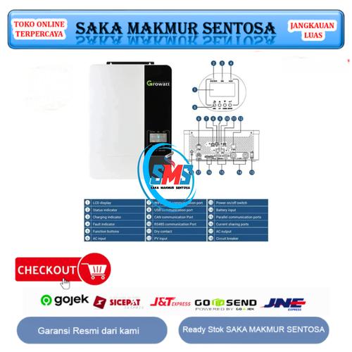Jual Growatt Spf5000Es 5Kw Off Grid Solar Inverter 48V Lithium Battery - Jakarta Barat - saka ...