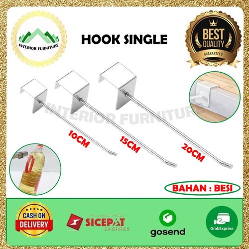 Jual Cantolan pipa kotak ukuran 10 15 20 cm single hook Gantungan ...