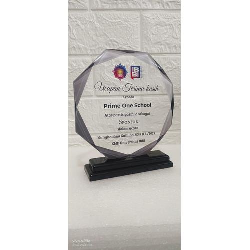 Jual plakat acrylik segi 8/plakat wisuda/plakat KKN/plakat penghargaan ...