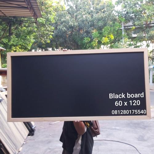 Jual papan menu cafe- Blackboard frame kayu gantung 80 x 120 cm ...