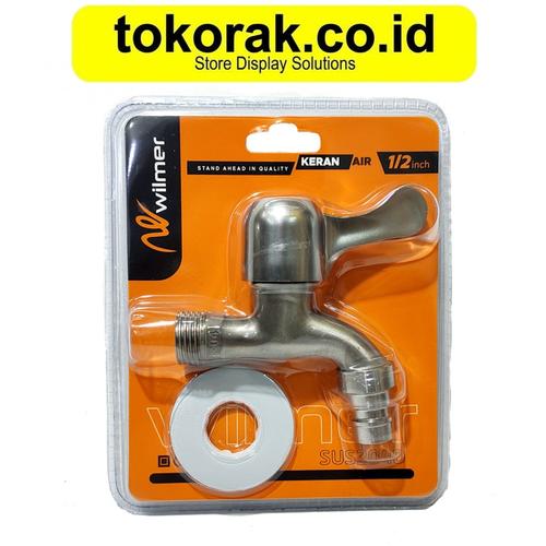 Jual KRAN AIR TAMAN TEMBOK ENGKOL 1/2 INCH SUS WILMER WKTE-102 KERAN ...