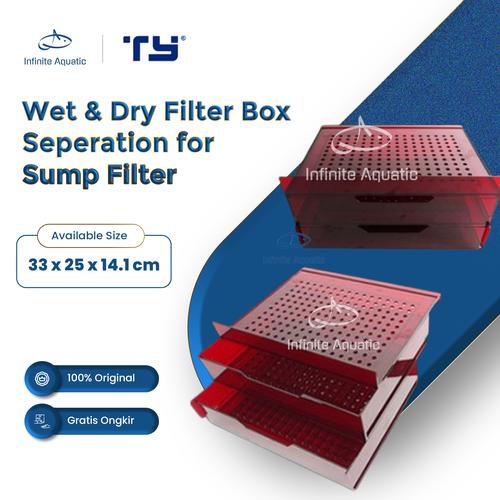 Jual Wet & Dry Filter Separation Box For Sump Filter Aquarium - Red ...