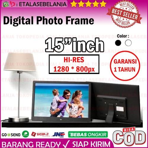 Jual DIGITAL PHOTO FRAME 15 INCH - HIGH RESOLUTION - FULL HD MULTI ...
