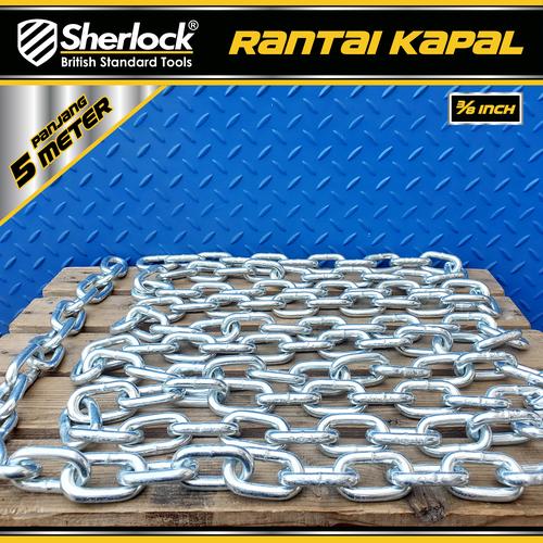 Jual Rantai Besi / Kapal Galvanized 10 mm ( 3/8 inch ) panjang 5 meter ...