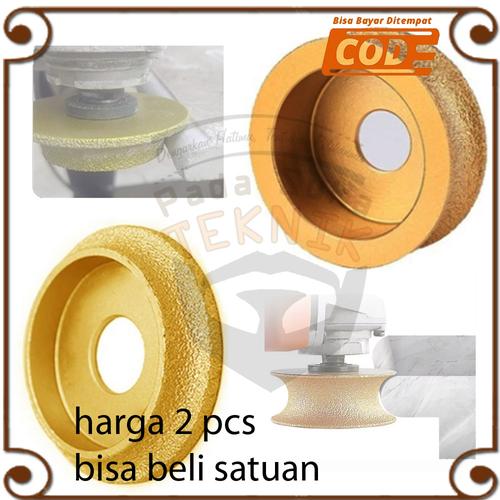 Jual Mata Pinggul Bevel Granit Bullnose Emas 10mm roda Gerinda Diamond ...