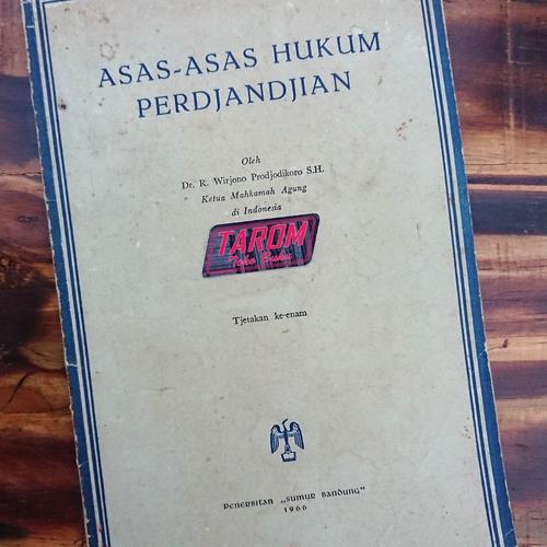 Jual Asas-Asas HUKUM PERDJANDJIAN : Dr. Wirjono Prodjodikoro - Kab ...