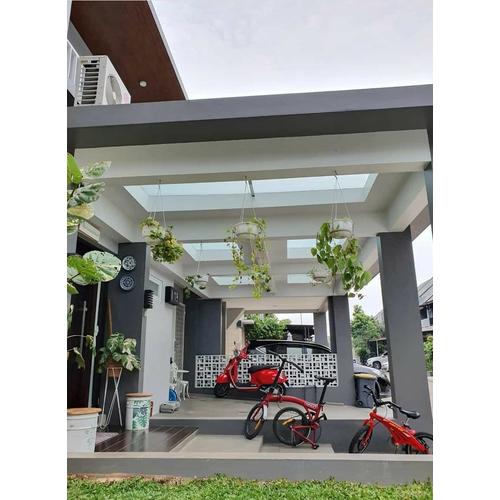 Jual atap taman aesthetic/atap teras kaca clear 8 mm - Kab. Sidoarjo ...