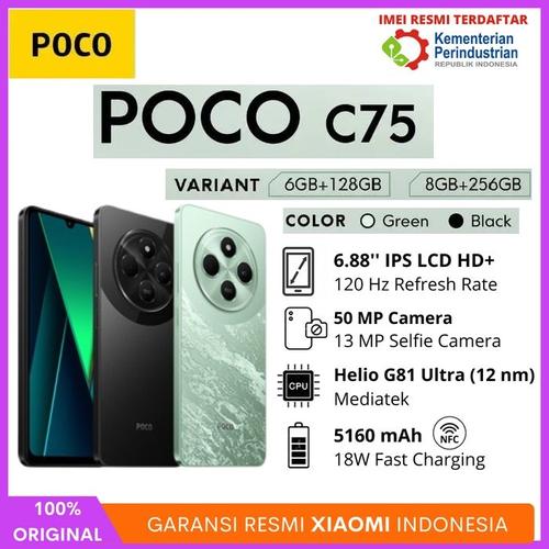 Jual New Poco C75 8+8/256 6+6/128 GB NFC 15 BULAN WARANTY XIAOMI FINGER ...
