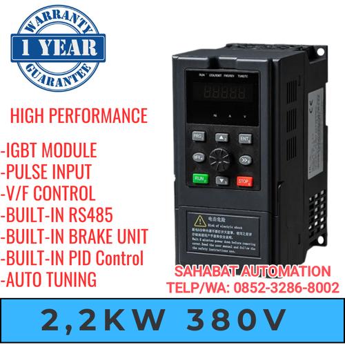 Jual Inverter 2,2KW 2,2 KW 380V 3Phase Inverter Motor 3HP 3 HP 3 Phase 380V Invt VFD Inverter ...