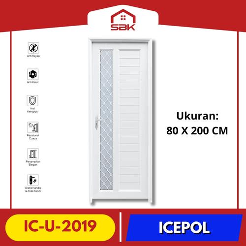 Jual Pintu Kamar Mandi | Pintu UPVC | Pintu Outdoor Kaca 80x200 Icepol - IC U2099, Bukaan Kanan ...