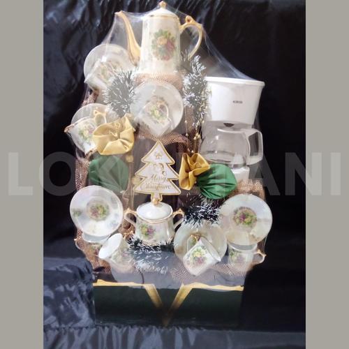 Jual Parcel Tea Set Natal + Coffee Maker/ Parcel Pecah Belah/ Hampers ...