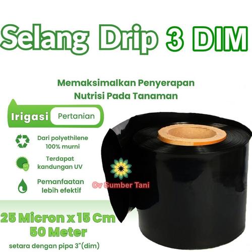 Jual Selang Drip 25 Micron 3 Dim 50 meter - 3inch Selang Irigasi - Kota ...