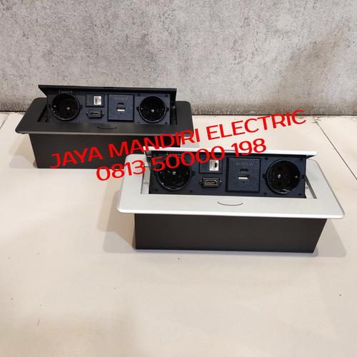 Jual Stop kontak meja komplit multimedia socket meja rapat stop hdmi ...