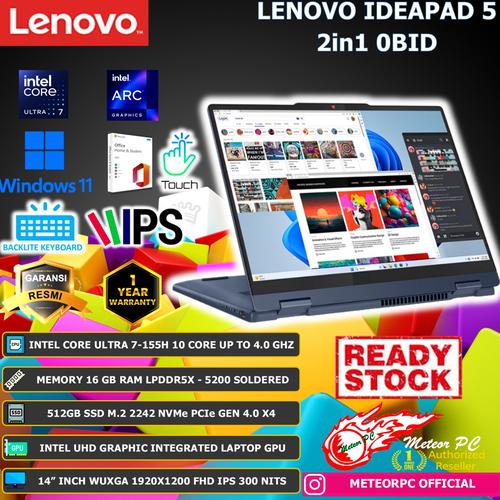 Jual Lenovo Ideapad 5 2in1 0BID Intel Core 7-150U 16GB 512GB 14"WUXGA IPS touch OHS - Cosmic ...