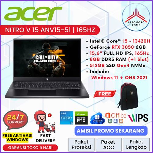 Promo ACER Nitro V 15 ANV15-51 i5-13420H RTX3050 6gb/ 8gb 512gb Win11 ...