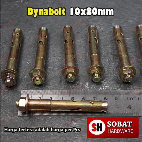 Jual Dynabolt M10x80 Kuning 3730 / Baut Beton / Dyna bolt / Anchor Bolt ...