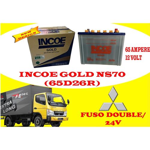 Jual AKI/ACCU MOBIL MITSUBISHI FUSO DOUBLE INCOE GOLD NS70 / 65D26R , 65AH - Kab. Bekasi - Rumah ...