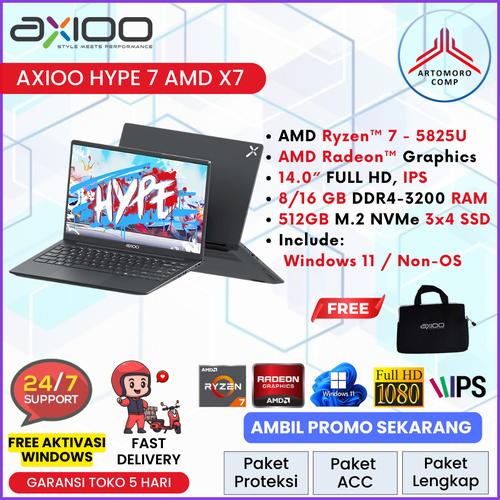 Promo AXIOO Hype 7 AMD X7 Ryzen 7 5825U RAM 8/16gb SSD 512gb Win11 14 ...