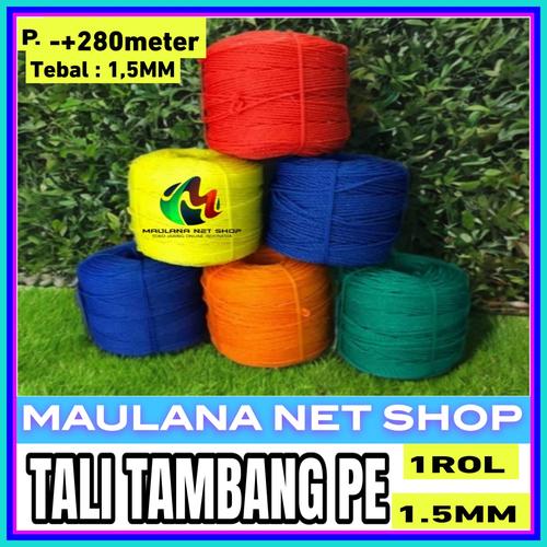 Jual Tali Tambang Plastik PE 1,5mm Rol - Panjang 280 Meter - Jakarta Utara - Maulana net shop ...