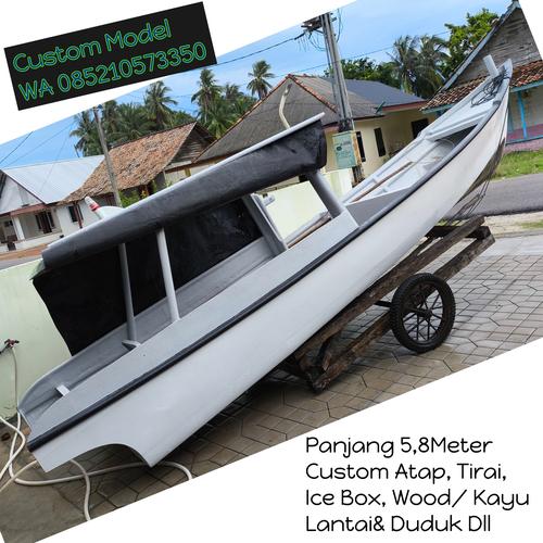 Jual Kapal Perahu Full Fiber 5,8Meters Custom Sesuai Keinginan Nelayan ...