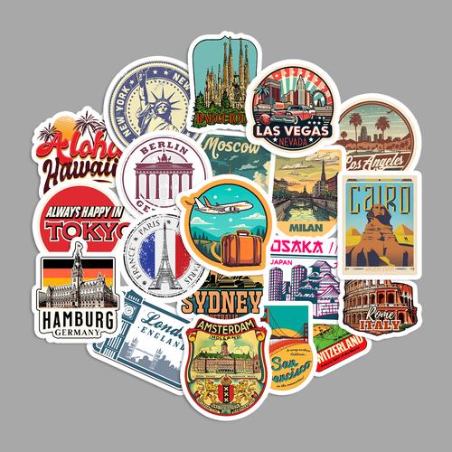 Jual STICKER PACK - VINTAGE TRAVELING | STICKER KOPER STICKER TUMBLER ...