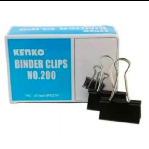 Jual binder klip kenko no.200 / penjepit kertas no.200 kenko box isi 12 ...