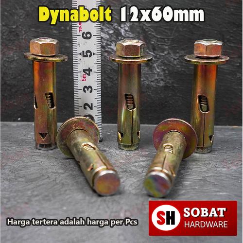 Jual Dynabolt M12x60 Kuning 5020/ Baut Beton / Dyna bolt / Anchor Bolt M12 x 60- 12X60 - Kota ...