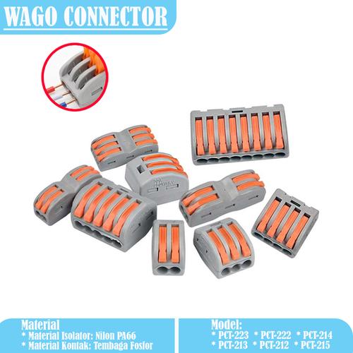 Jual Wago Wire Connector 32A 250V Terminal Block Konektor Tuas ...