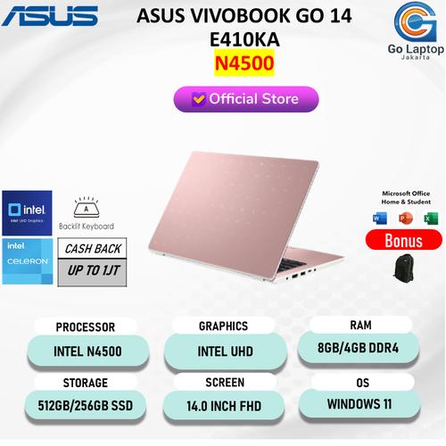 Promo ASUS VIVOBOOK GO 14 E410KA Intel N4500 Ram 8GB 512GB W11+OHS 14.0 ...