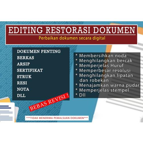 Jual Editing perbaikan dokumen/arsip/ijazah/akta dll secara digital - Kota Serang - GONGGO ...