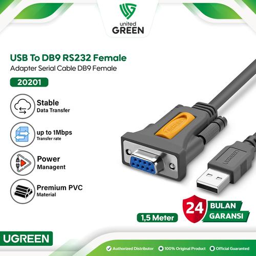 Jual UGREEN Kabel USB to RS232 DB9 Serial Converter Adapter RS-232 ...