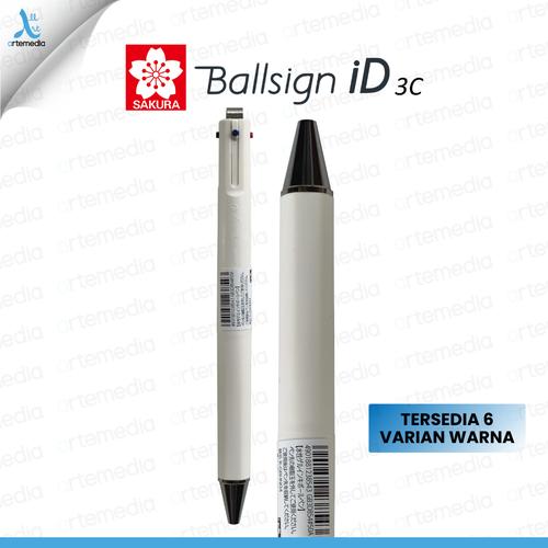 Jual Sakura Ballsign ID 3C Multipen Ballpoint Gel Pen Retractable Pulpen - WHITE TIPE - A ...