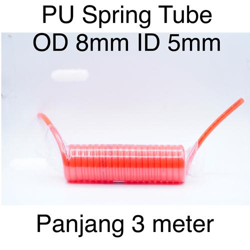 Jual PU 8x5 mm 8mm x 5mm OD 8mm ID 5mm Panjang 3 meter Recoil Hose Selang Spiral Angin Kompresor ...
