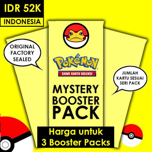 Jual Paket isi 3 Mystery Box Booster Pack Kartu Pokemon TCG Indonesia ...