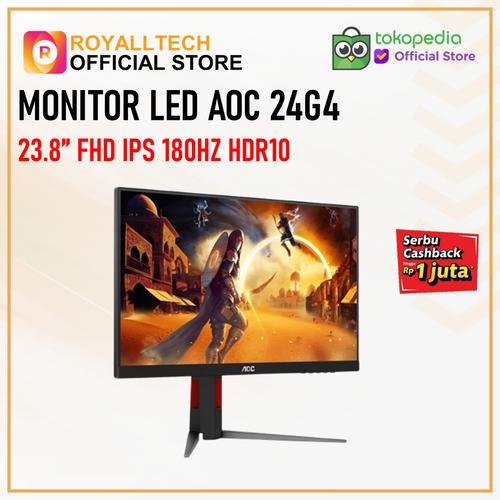 Promo Monitor LED AOC 24G4 23.8” FHD IPS 180Hz HDR10 HDMI DP Vesa PIVOT ...