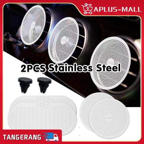 Jual 2PCS Penghalang AC Mobil Universal Stainless Steel Penutup ...
