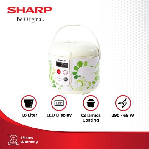 Jual Sharp Rice Cooker KS-T18TL-GR 1.8L 390 Watt LCD Display / 1.8 ...