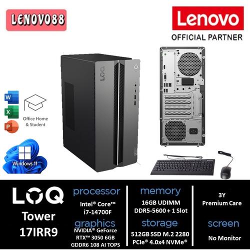 Jual Lenovo LOQ Tower 17IRR9 2JID || Intel Core i7-14700F 16GB 512GB ...
