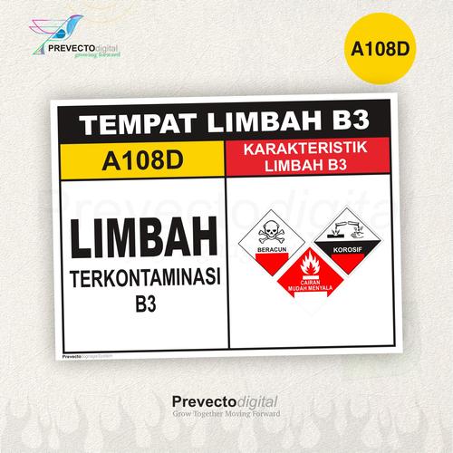 Jual Sticker Safety Sign K3 Rambu Tempat Limbah B3 A108D Limbah ...
