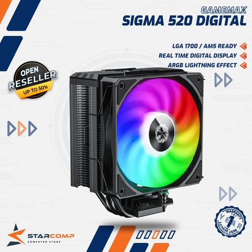 Jual GameMax Sigma 520 Digital ARGB Tower CPU Air - Hitam - Kab. Sleman - StarComp | Tokopedia