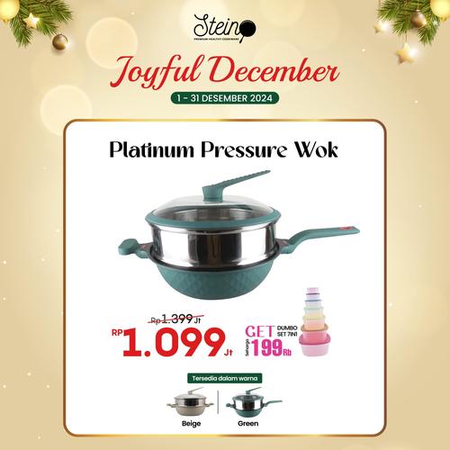 Jual Steincookware Stein Platinum Pressure Wok Cooker 32cm (ORIGINAL) - Hijau, dumbo - Jakarta ...