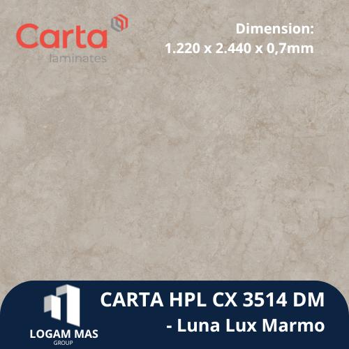Jual CARTA SIGNATURE HPL CX 3514 DM - Luna Lux Marmo - High Pressure ...