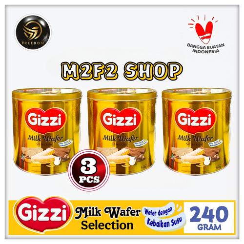 Jual Gizzi Festive Wafer & Milk Biskuit Selection Tin | Kaleng - 240 gr ...