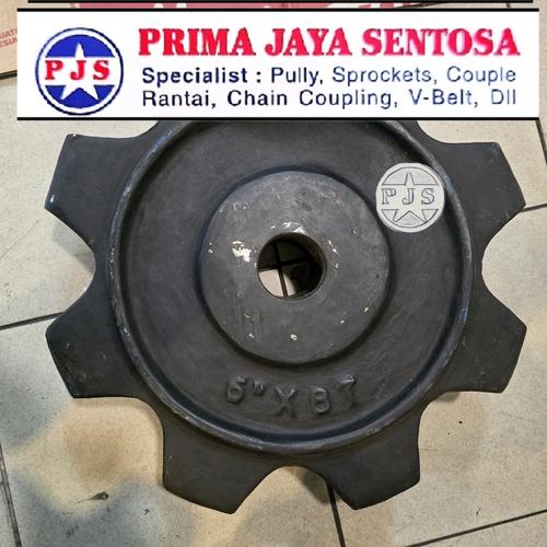Jual SPROCKET 6 INCH X 8T CAST IRON GEAR MESIN SAWIT 6" GIGI 8 ...