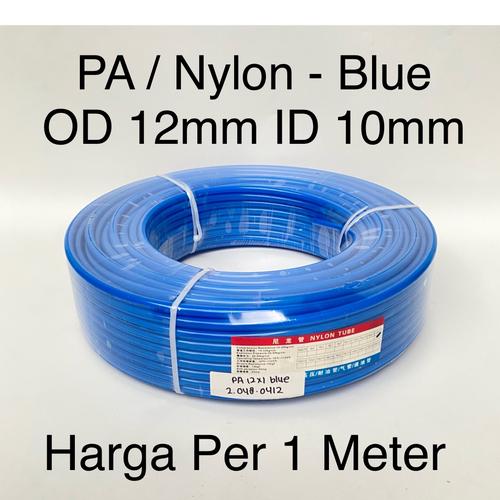 Jual Selang PA Nylon Tubing Biru Blue 12mm x 10mm OD 12mm ID 10mm Thickness 1mm Tube | PA12 ...