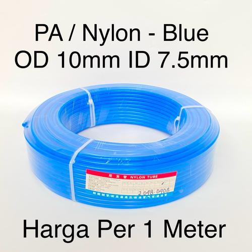 Jual Selang PA Nylon Tubing Biru Blue 10mm x 7.5mm OD 10mm ID 7.5mm Thickness 1.25mm Tube | PA10 ...