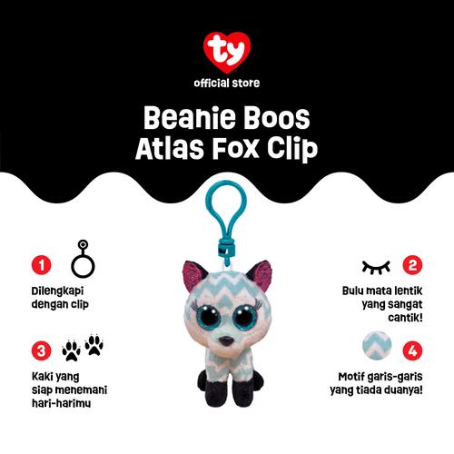 Jual TY Beanie Boos Atlas Fox Aqua Chevron - Gantungan Kunci Boneka ...