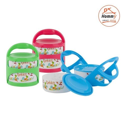 Jual Rantang Bulat Susun 2 Hommy 3400 S2 Nikita Kotak Bekal Makan ...