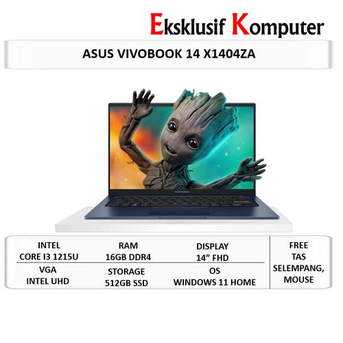 Jual Laptop Asus Vivobook 14 X1404ZA Intel i3 1215U 16GB 512GB SSD 14" FHD Windows 11 Home ...