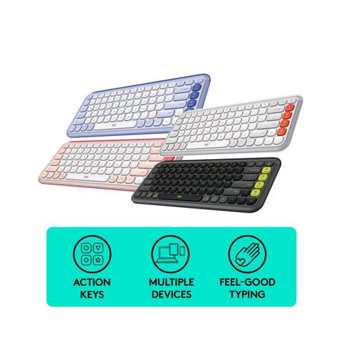 Jual Logitech POP ICON Keys Keyboard Wireless Mechanical Compact Emoji ...